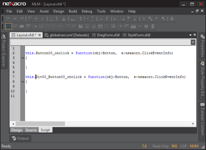 nexacro studioの構成